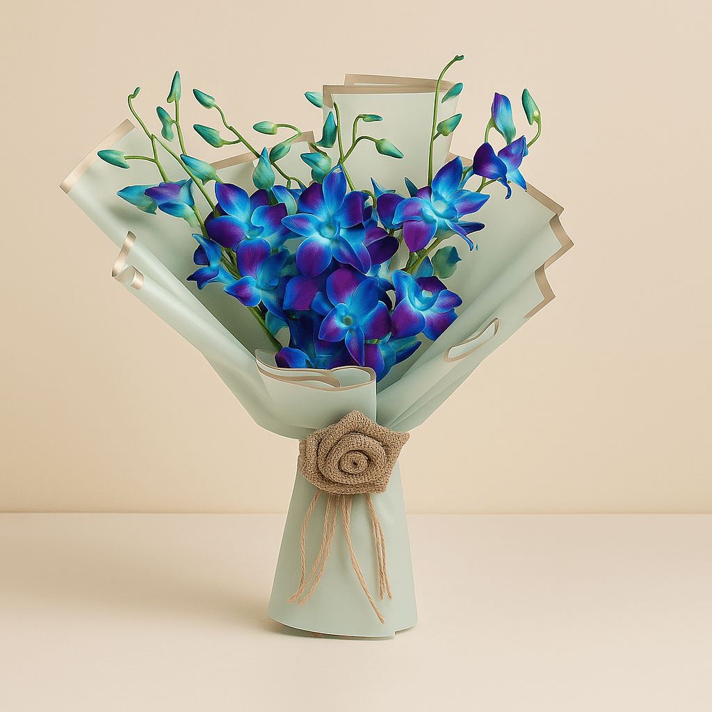 blue orchids bouquet (UAE) | FLORA724